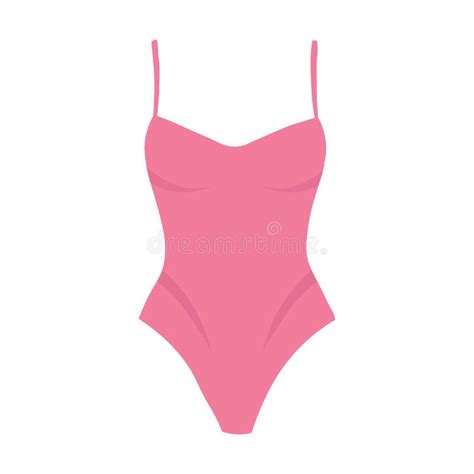 Pink One Piece Swimsuit Stock Vector Illustration Of Face 249624724