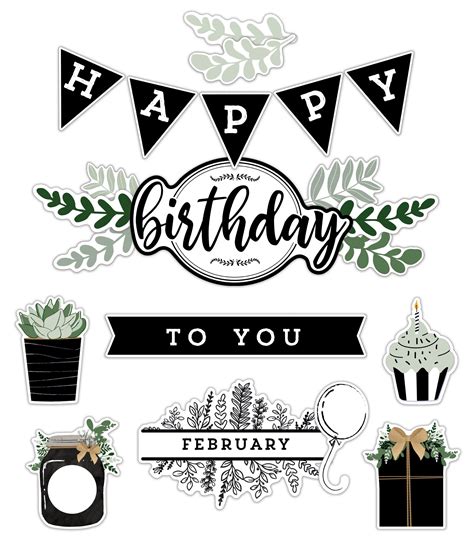 Carson Dellosa Farmhouse Classroom 62 Piece Birthday Bulletin Board Set