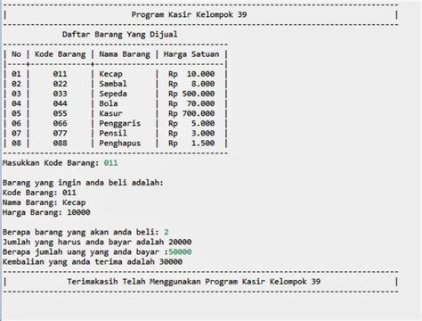 Tutorial Membuat Program Kasir Dengan Eclipse Kelompok 39 TI 2013
