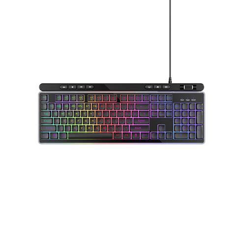 104 Keys Rgb Waterproof Membrane Gaming Wired Keyboard