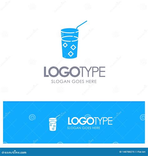 Web Blue Solid Logo With Place For Tagline Stock Vector Illustration Of 148788275