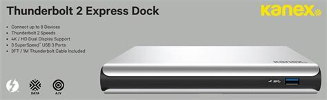 Amazon Com Kanex Thunderbolt Express Dock With M Thunderbolt Cable Usb K Hd Dual