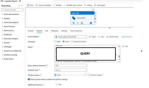 Azure Data Factory Copy Operation Character Limit For The Query Pane To Copy Data Stack Overflow