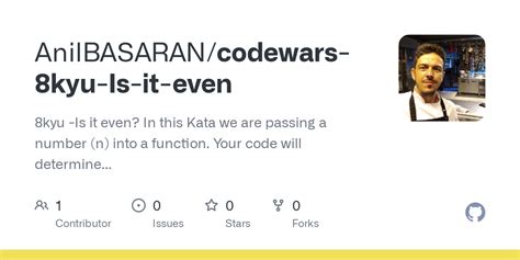 Github Anilbasarancodewars 8kyu Is It Even 8kyu Is It Even In This Kata We Are Passing A