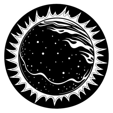 Planet Silhouette Vector Art Premium Ai Generated Vector