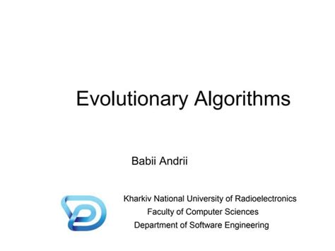 Evolution Algorithms Ppt