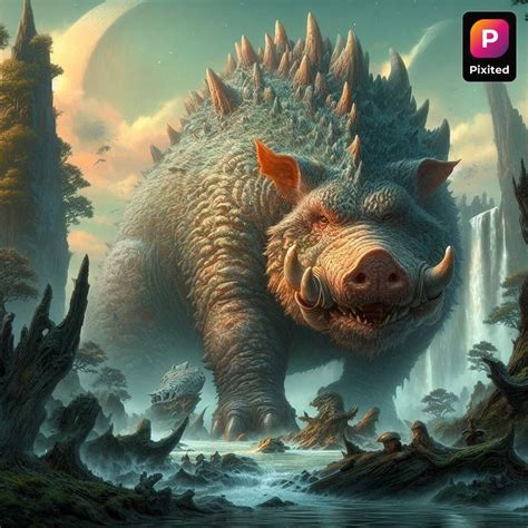 Hogzilla Detailed Fantasy Scene 8k Digital Art Rdalle2