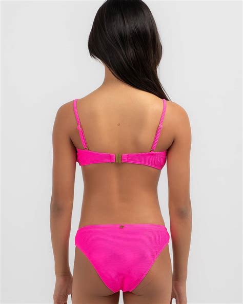 Shop Kaiami Girls Maddie Bikini Set In Pink Punch Fast Shipping