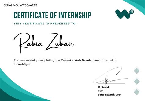 Rabia Zubair On Linkedin Internship Webdevelopment Reactjs Nodejs