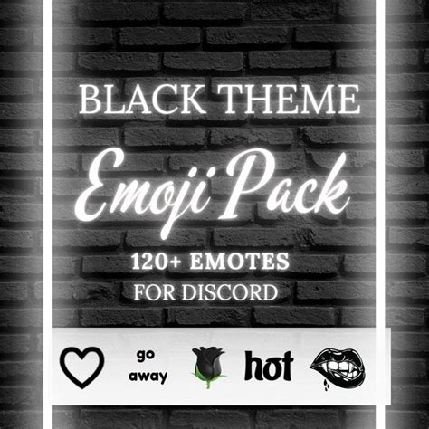 120 Black Emote Emoji Pack For Discord And Twitch Cute And Kawaii