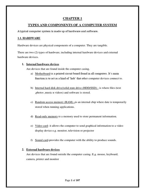 Ict Notes 1 11 Pdf Computer Hardware Computer Data Storage Ict Notes 1 11 Pdf Computer Hardware Computer Data Storage