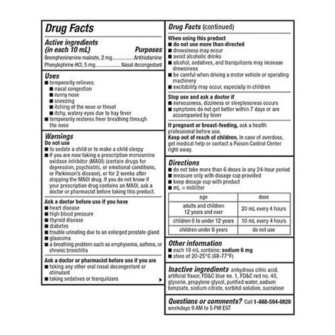 Dimetapp Cold And Allergy Medicine Alcohol Free 8 Oz