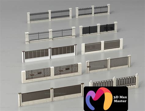 Fence 3d Models For Free Download Architecture Fence 099 Vray Render 3d Max 3dmaxter