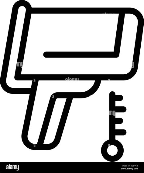 Laser Thermometer Infrared Icon Outline Laser Thermometer Infrared Vector Icon For Web Design