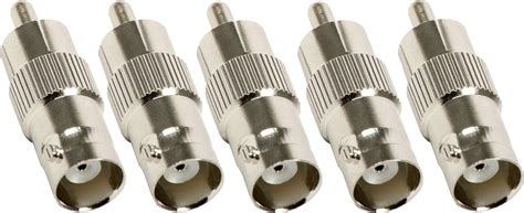 5 X Bnc Female To Rca Phono Plug Adapter All Top Notch