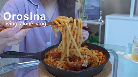 Eng 자취 브이로그ㅣ김치돈까스나베 만들기ㅣ야외 바베큐ㅣ비건레스토랑ㅣ자취 요리 일상ㅣ순두부찌개 단무지무침 매생이계란말이