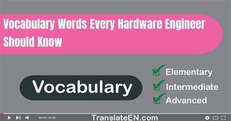 Vocabulary Words Every Hardware Engineer Should Know
