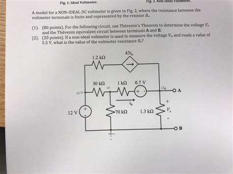 Solved A Model For A NON IDEAL DC Voltmeter Is Given In Fig Chegg