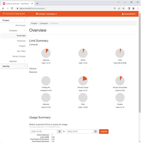 Ubuntu LTS OpenStack Zed Configure Horizon Server World
