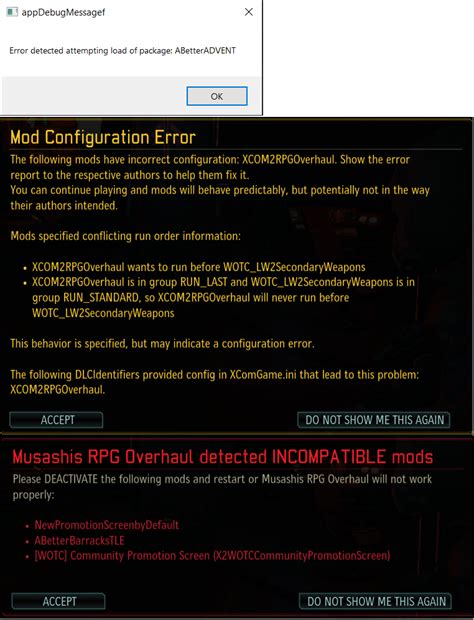 Help With Mods ABetterAdvent Creates The Error Message I Turn Off ABetterAdvent And Receive