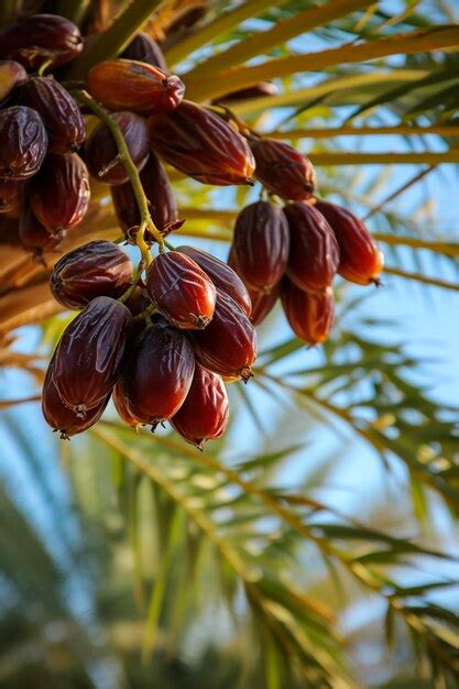 Ripe Arabic Dates Selective Focus Premium Ai Generated Image
