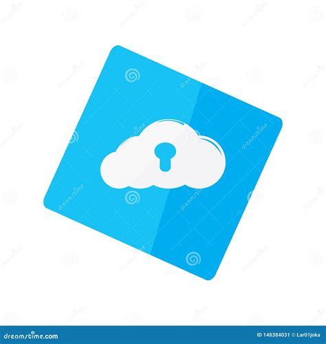 Isolated Cloud Computing Symbol On A Sticker Stock Vector Illustration Of Online Digital