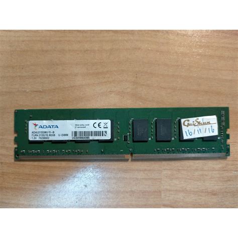 D 桌上型電腦記憶體 Adata 威剛 Ddr4 2133 8gb 直購價180 蝦皮購物