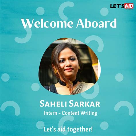 Saheli Sarkar On Linkedin Thank U So Much For This Lets Aid
