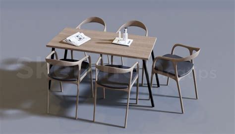 8700 Free Sketchup Dining Table Model Download Sketchup Models For