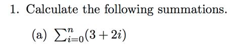 Algorithm Calculating Summations Stack Overflow