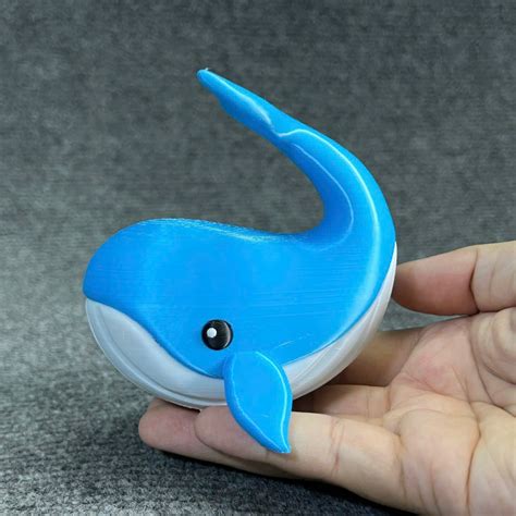 🐳 Cute Blue Whale Stl And 3mf Multicolor・free Stl File For 3d Printing