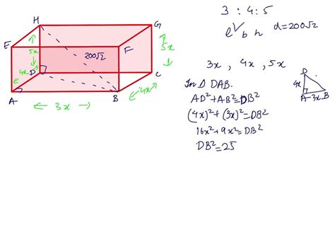 solved the dimensions of a rectangular solid are in the ratio 3 4 5