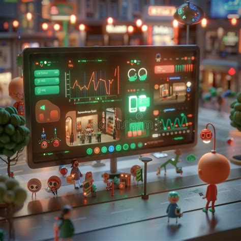 High Tech Dashboard Displaying Analytics Of Retail Foot Traffic
