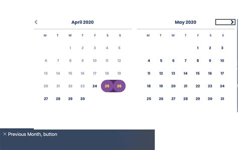 Accessibility Date Picker Previous And Next Month Buttons Are Read As Next Month With