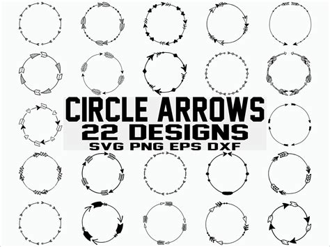 Arrow Circle Svg Arrow Frame Svg Arrow Monogram Svg Tribal Etsy