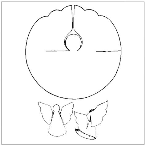 Шаблон ангела из бумаги