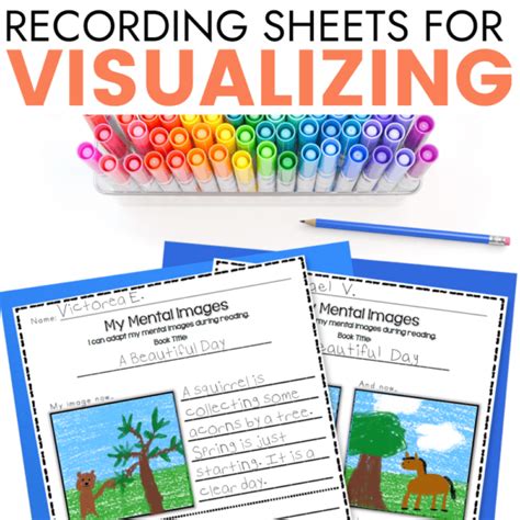 visualizing creating mental images recording sheets made by teachers