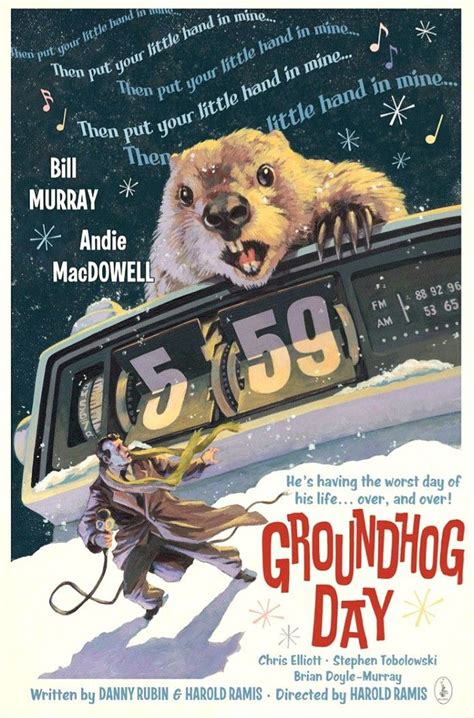 Groundhog Day 1993 Poster Design By Stephen Andrade Imagenes De
