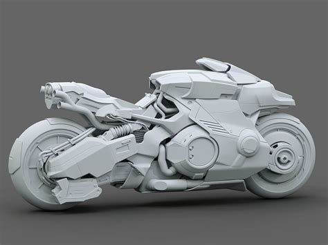 Sci Fi Motorcycle 3d Model By Darksider64