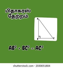 Pythagoras Theorem Tamil Green Background Stock Illustration Shutterstock