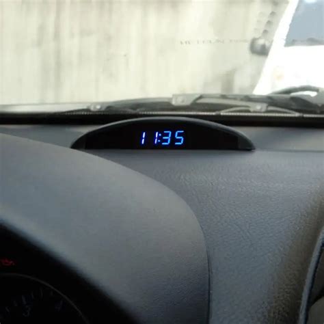 VODOOL Automobile Clock Car Luminous LED Digital Auto Clock Electronic Clock With V LED