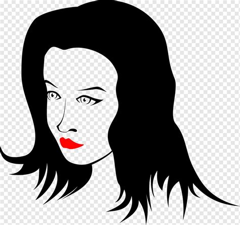 Girl With Red Lips Png Pngwing