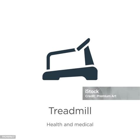 러닝머신 아이콘 벡터입니다 흰색 배경에 격리 된 건강 컬렉션에서 유행 플랫 러닝 머신 아이콘입니다 벡터 일러스트는 웹 및 모바일 그래픽 디자인 로고 Eps10에 사용할 수
