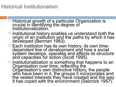 Institutions And Institutional Theory Ppt