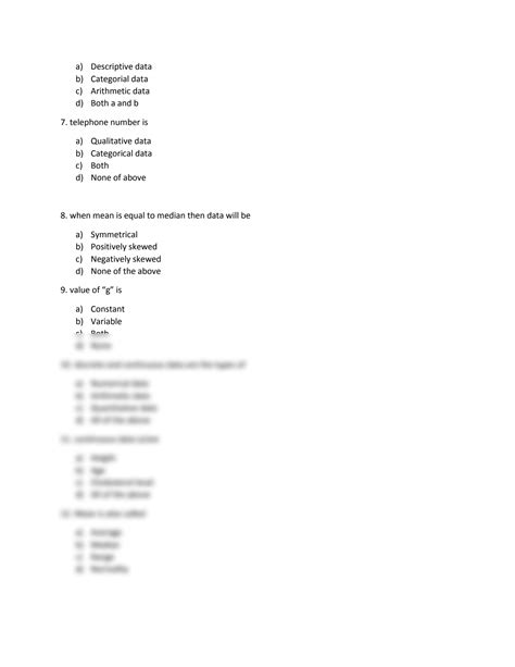 SOLUTION Mcqs Mean Median Mode Studypool