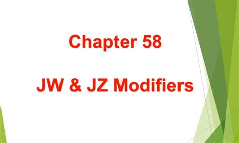 All About Modifier Jz And Jw Modifiers Gefsukmq Santosh Pant Cpc