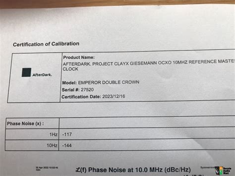 Afterdark Project Clayx Giesemann Ocxo 10mhz Emperor Double Crown