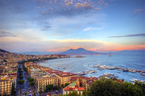 Capri Landscape Night Island Campania Naples Italy Lights Hd