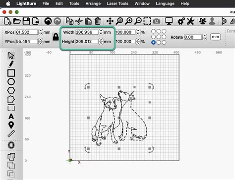 How To Determine Size Of Project Lightburn Software Questions Lightburn Software Forum
