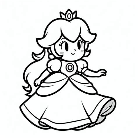 Prenses Peach Boyama Sayfalar Boyama Online